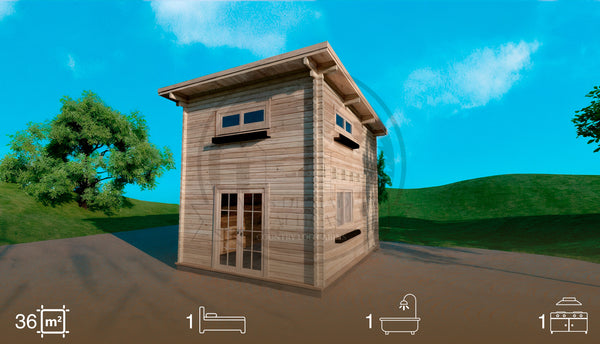 CASA AVIÓN TP - Equipada y moderna – CASAS DE MADERA BÁLTICAS