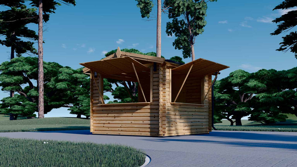 QUIOSCO 4X4 - Superficie: 16 m2 – CASAS DE MADERA BÁLTICAS