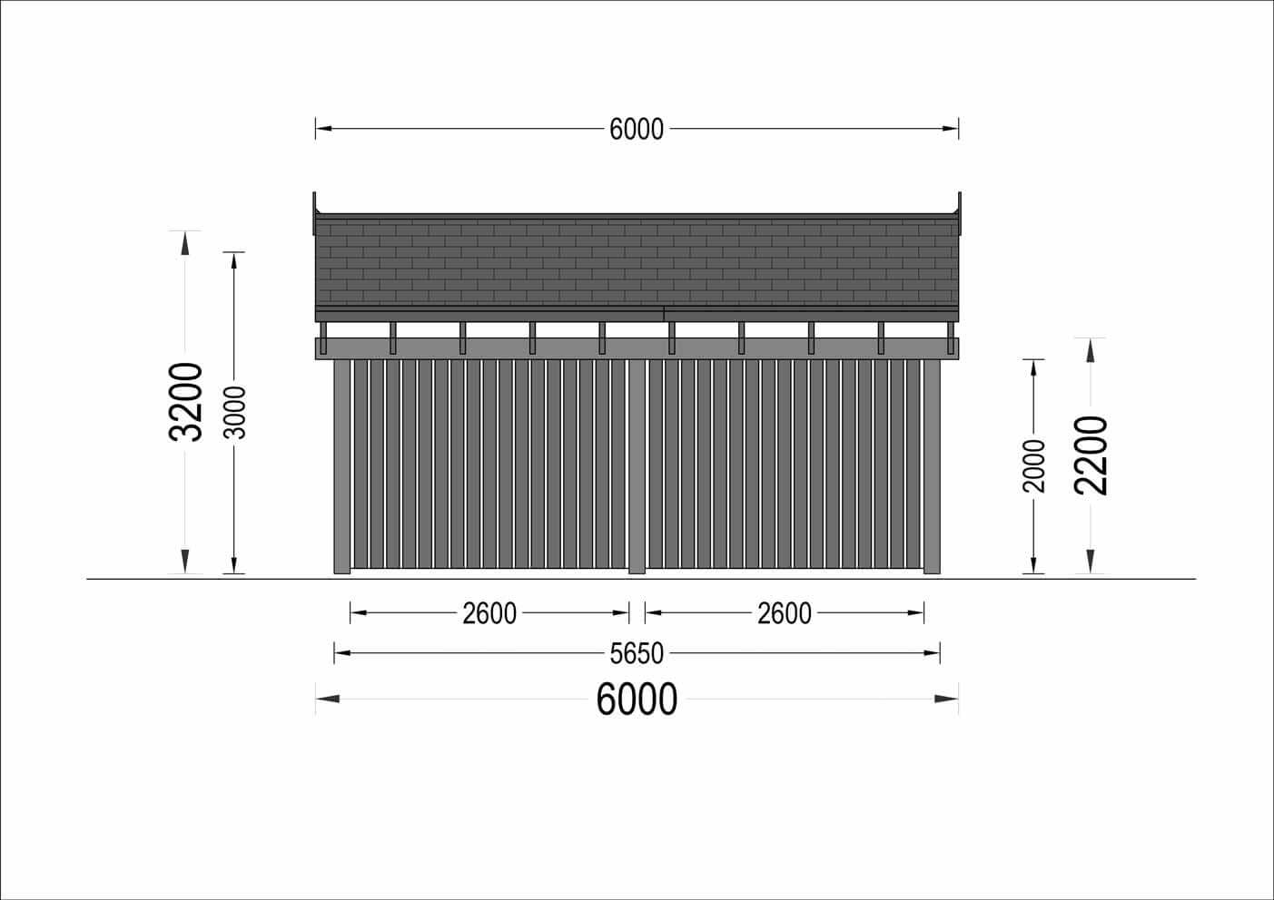 PÉRGOLA MOON DOBLE 6X6 - Madera Lisa – CASAS DE MADERA BÁLTICAS