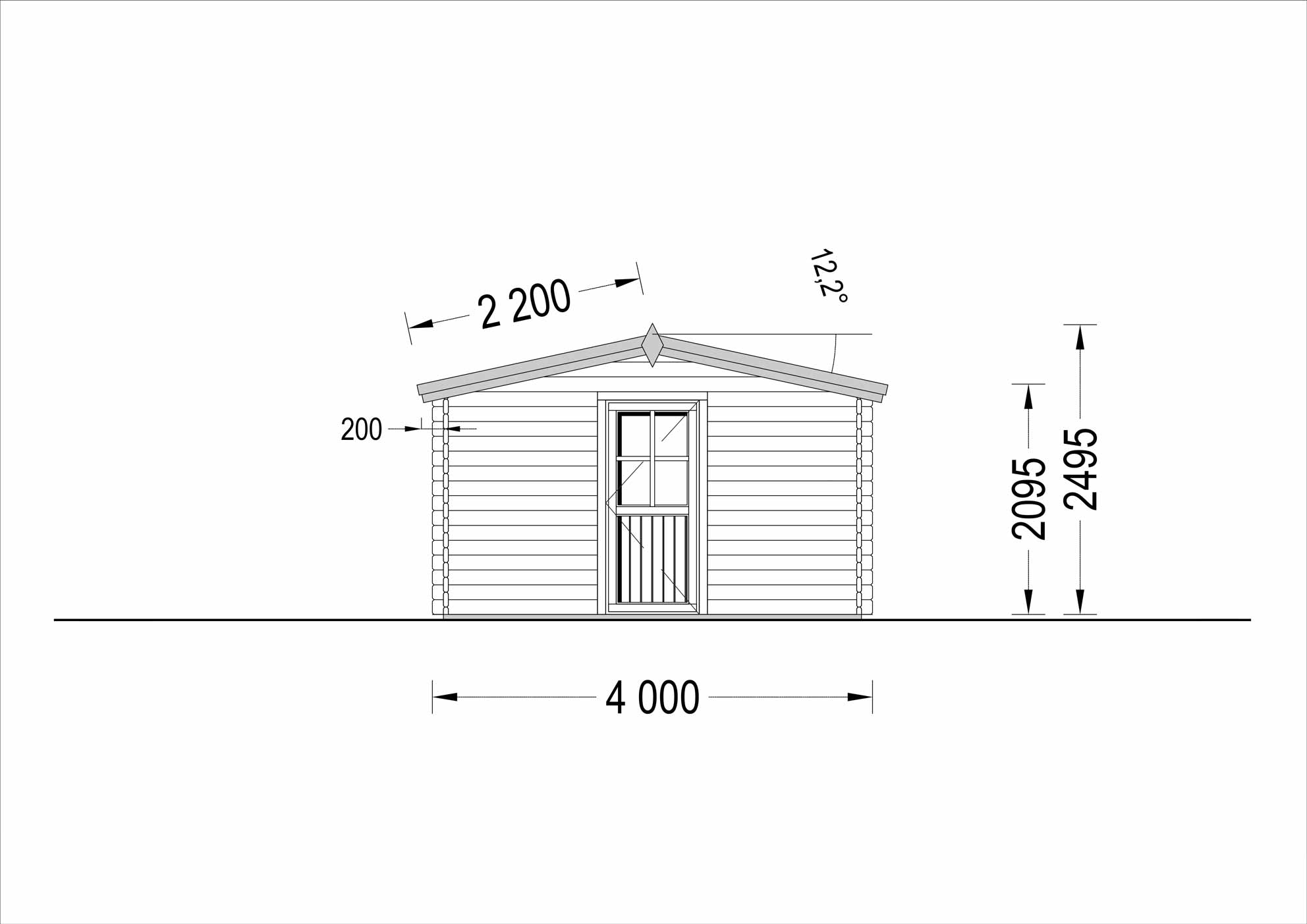 QUIOSCO 4X4 - Superficie: 16 m2 – CASAS DE MADERA BÁLTICAS